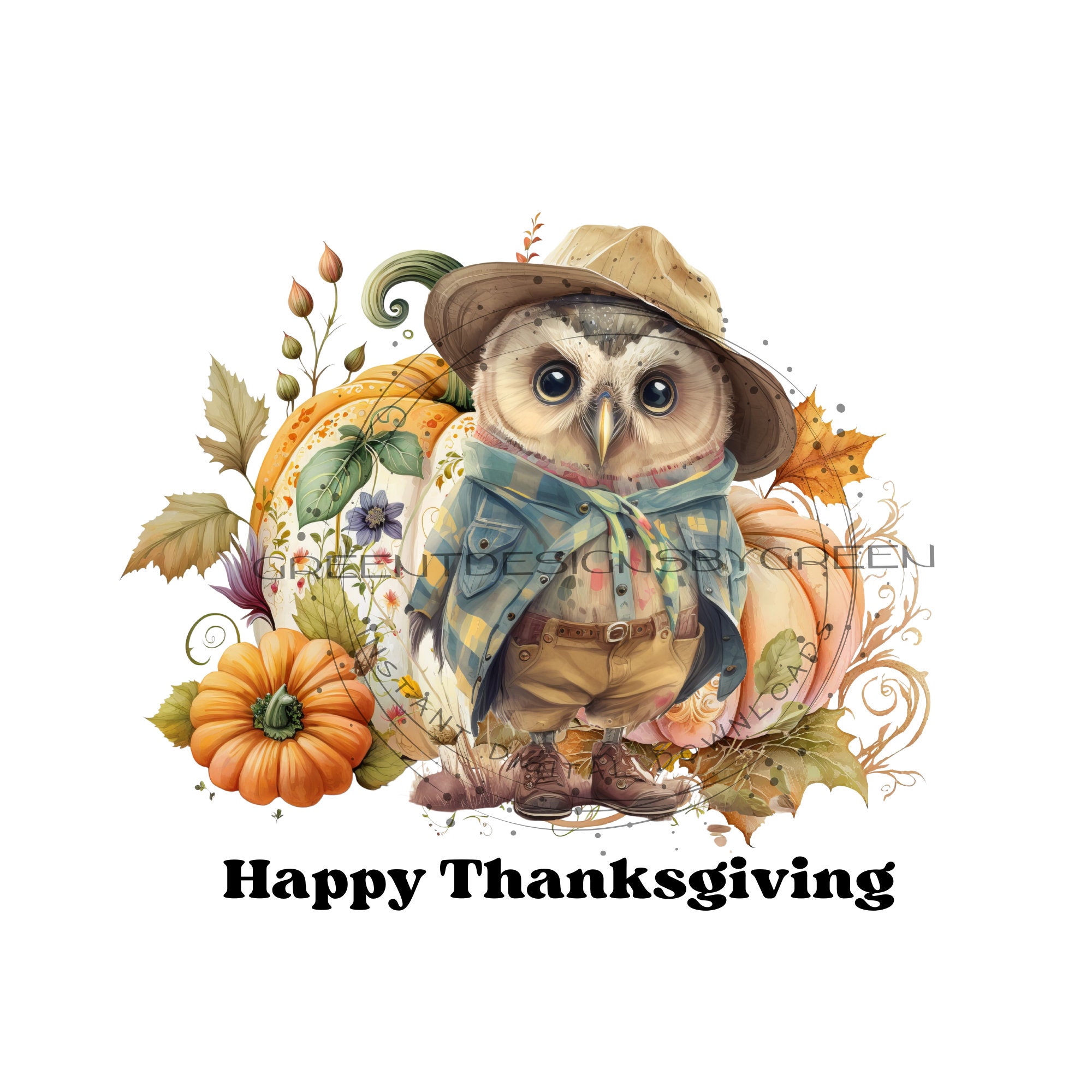 Happy Thanksgiving Owl