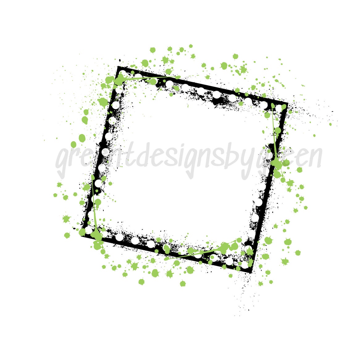 Splatter Paint Sublimation Border Frame PNG Paint Splatter - Etsy