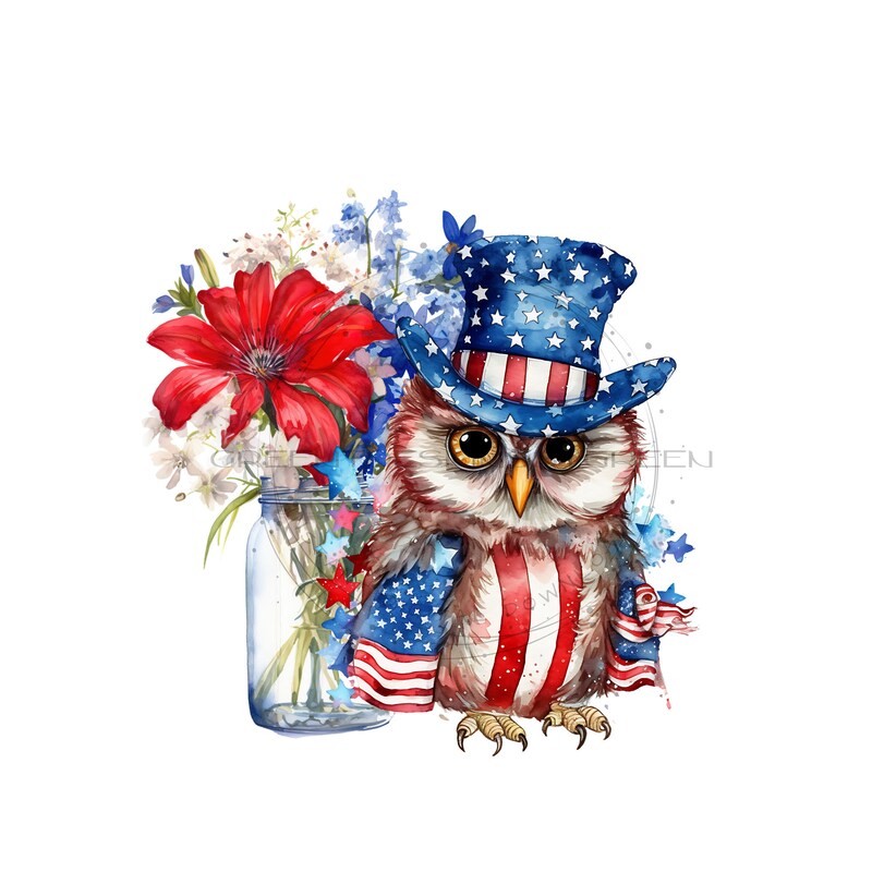 Patriotic Owl - Etsy