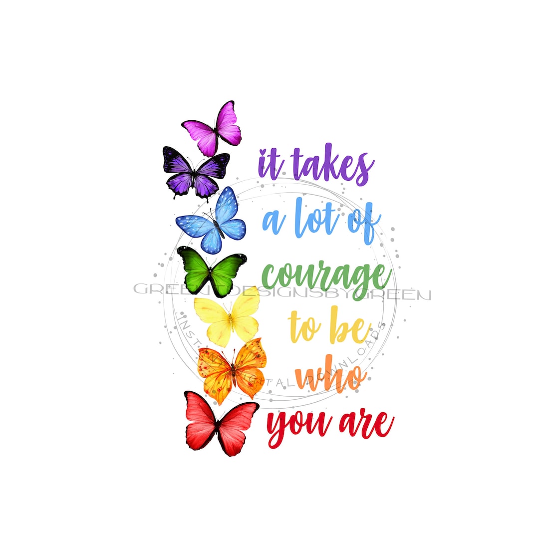 Pride Butterfly Sublimation PNG – Rainbow LGBTQ+ Design (digital ...