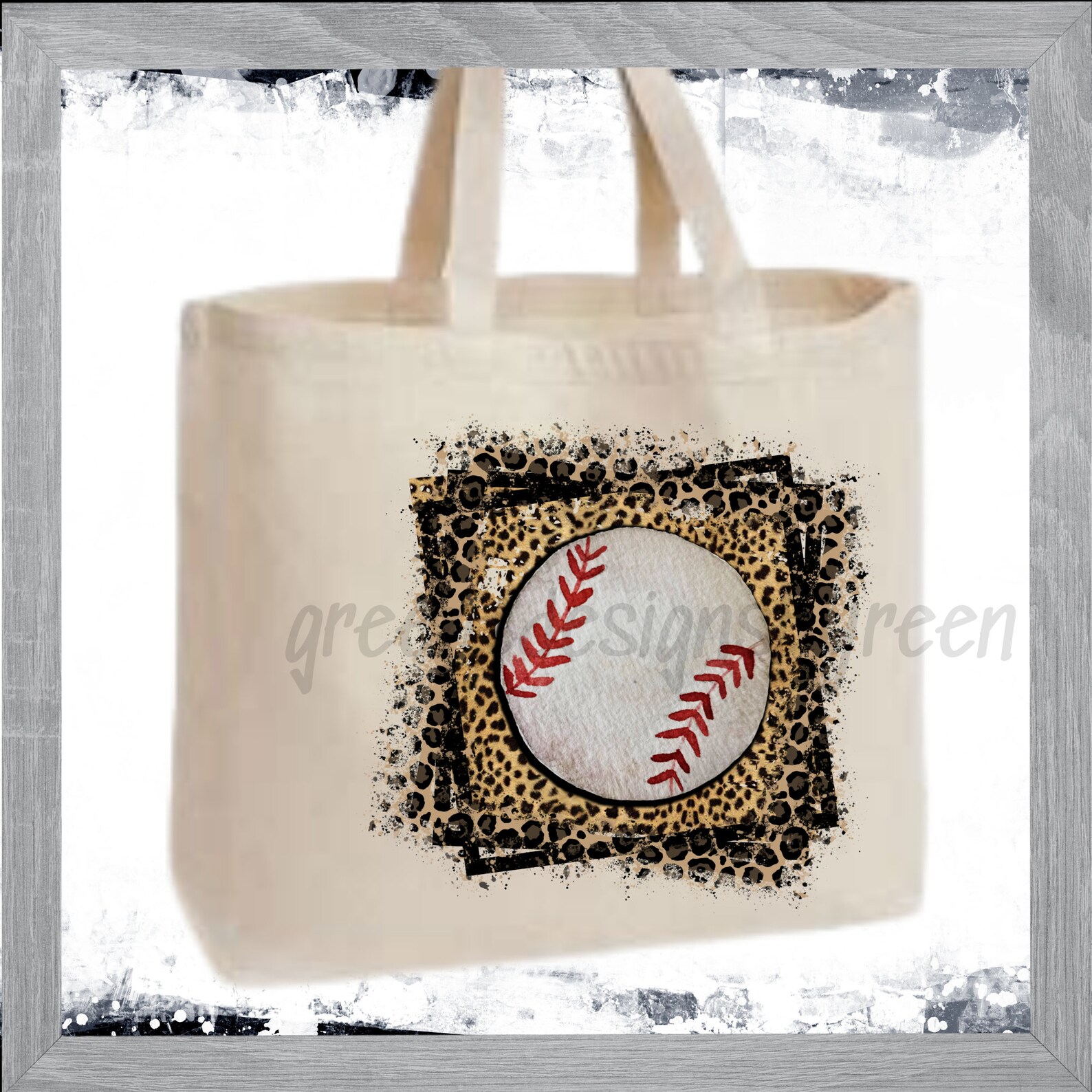 Baseball Distressed Background Png Leopard Baseball - Etsy