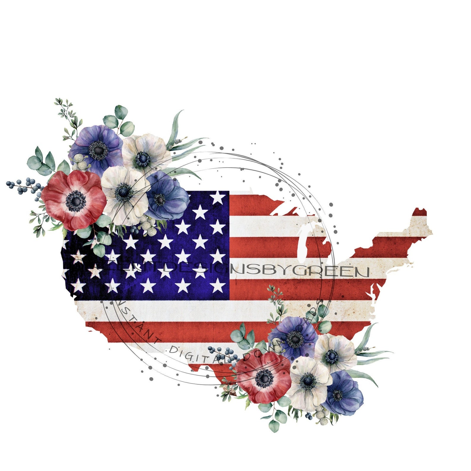 American Flag Distressed Background Png Design American Flag - Etsy