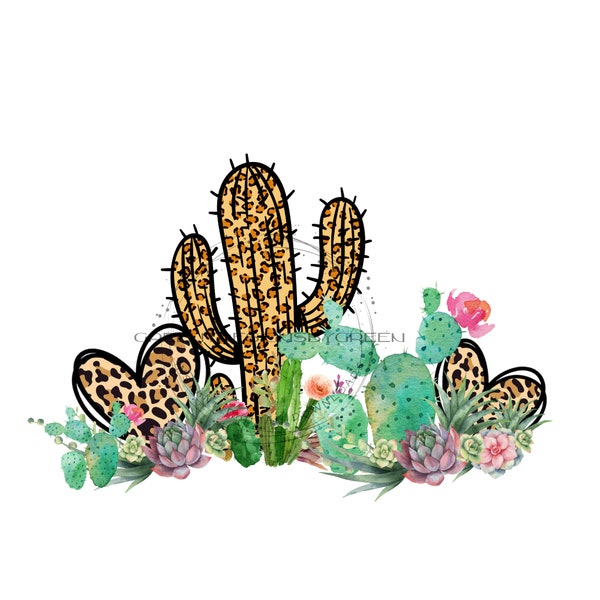 Leopard Cactus Png - Etsy