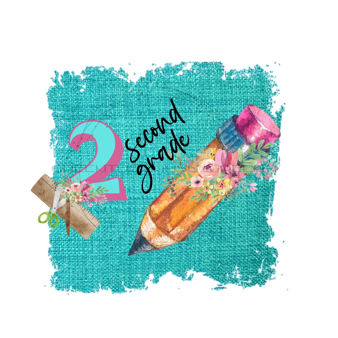 Second Grade PNG Back to School PNG School Pencil - Etsy