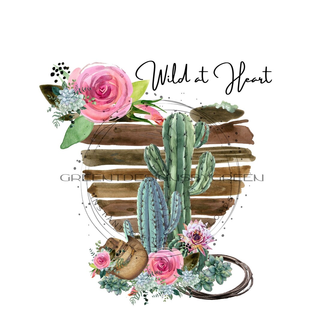 Western Leopard Print Heart PNG, "wild at Heart" PNG, Cowboy ...