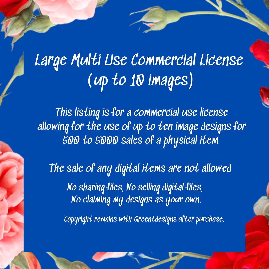 Large Multi-use Commercial License: This Listing is for a Large Multi ...