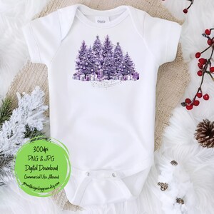 Holiday Purple Christmas Tree PNG for Sublimation - Lavender Christmas ...