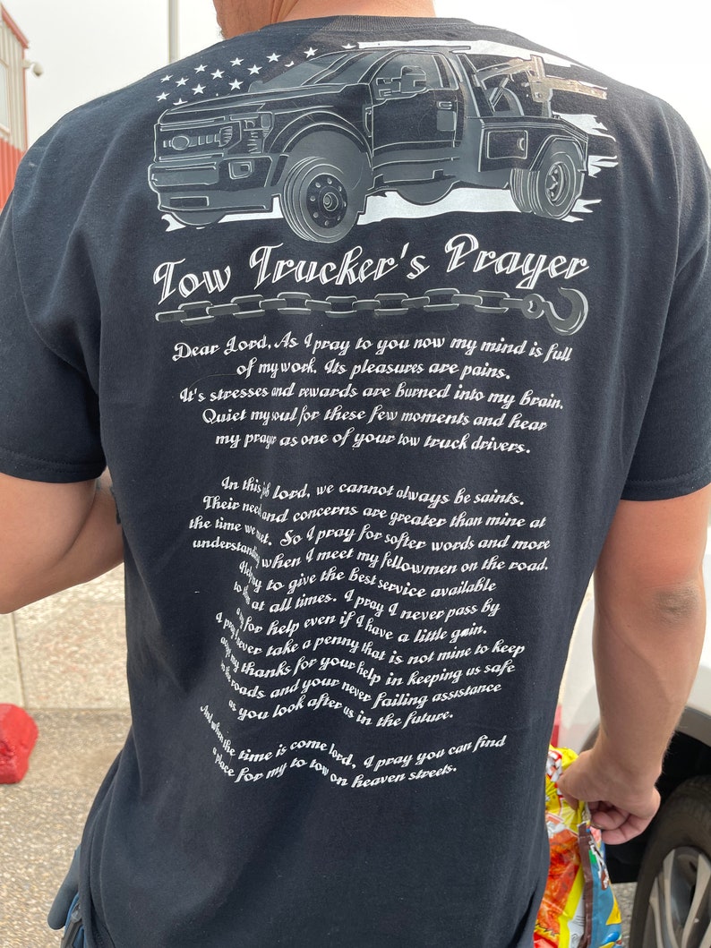Tow Trucker's Prayer Shirt - Etsy