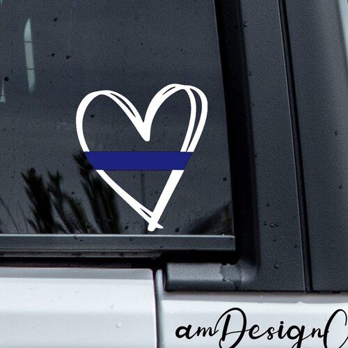 Back the Blue Rainbow Vinyl Decal Police Support Car Window - Etsy
