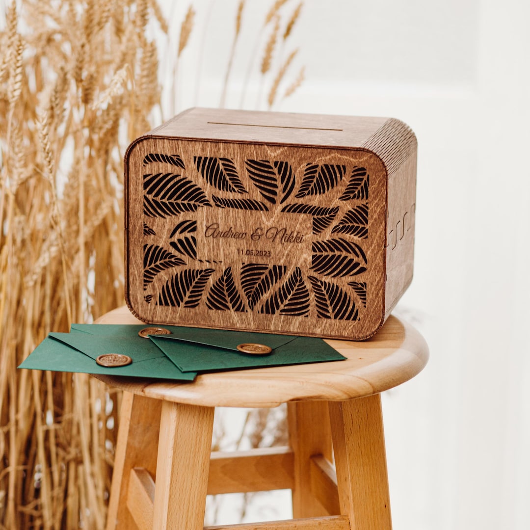 Card Box for Wedding Reception, Personalized Money Box, Wedding Card ...