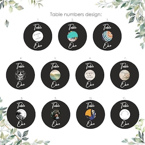 Retro Wedding Table Numbers and Seating Chart Set, Music-themed Party ...