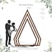 Wedding Arch, Diamond-shaped Wedding Arches Set, Wooden Arbor Décor ...