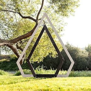 Diamond Shaped Wedding Arch Set: Alder Wood Arbor Decor - Etsy