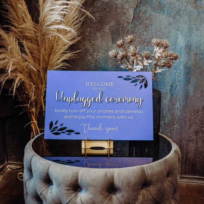Unplugged Ceremony Sign - Etsy
