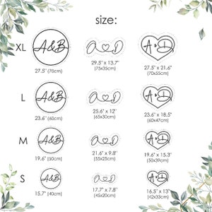 Wedding Neon Sign, Personalized Name LED Letters Sign, Heart Shaped ...