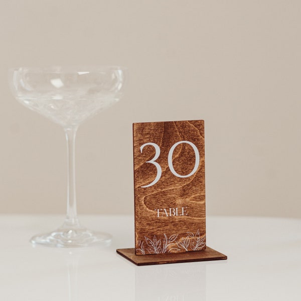 Wooden Table Number - Etsy