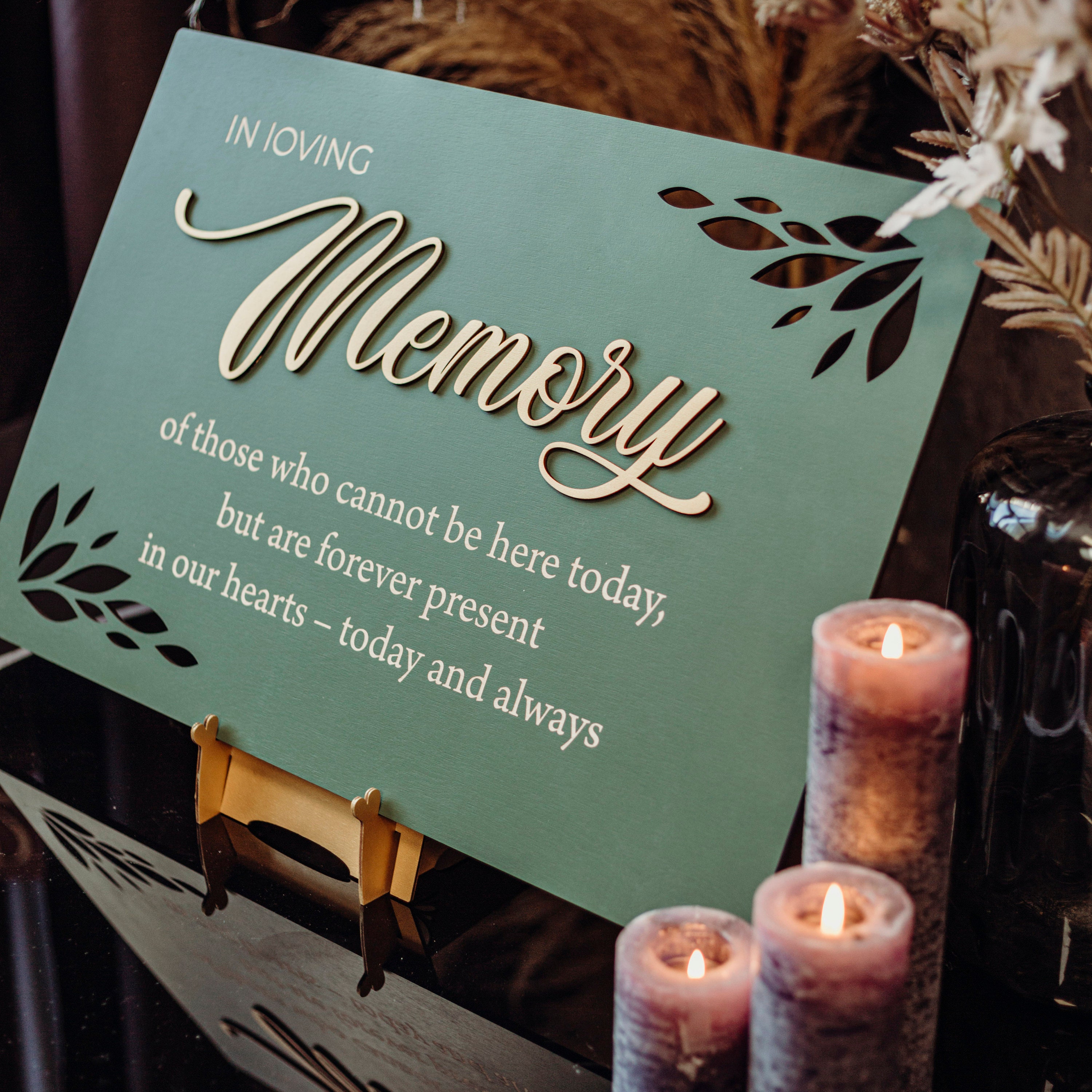 Engraved Wood in Loving Memory Sign: Wedding Memorial Table Decor - Etsy