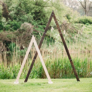 Triangle Wedding Arch: Rustic Alder Wood Geometric Arbor - Etsy