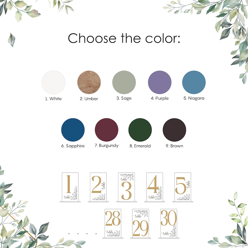 Wedding Table Numbers Rustic Wedding Decor Custom Wedding - Etsy