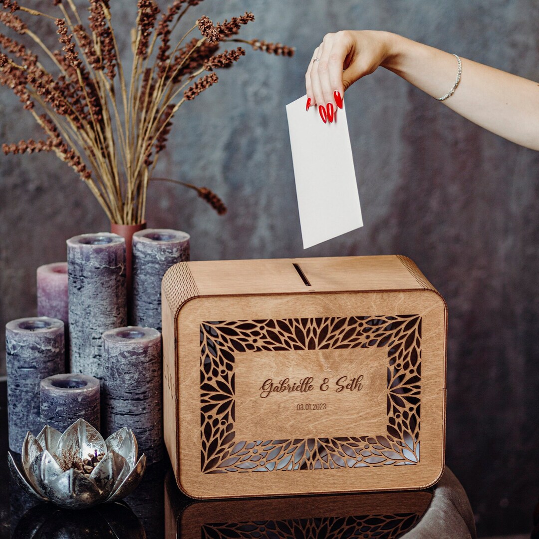 Card Box for Wedding Personalized Wooden Box for Cards and - Etsy