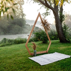Diamond Shaped Wedding Arch Set: Alder Wood Arbor Decor - Etsy