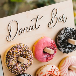 Personalized Donut Wall: Rustic Wedding Party Pastry Display - Etsy