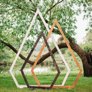 Diamond Shaped Wedding Arch Set: Alder Wood Arbor Decor - Etsy