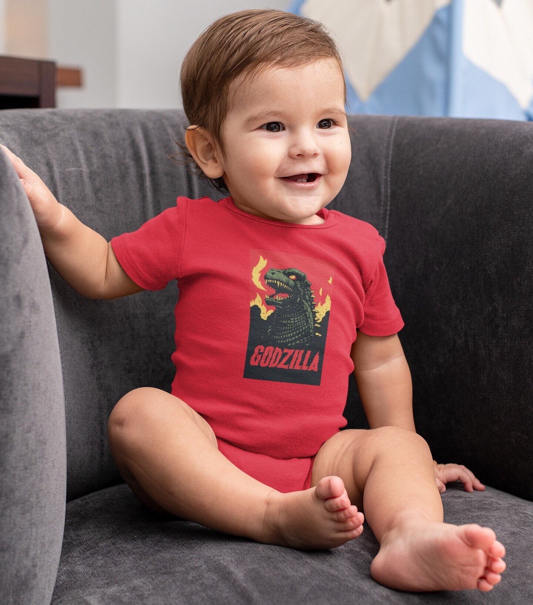 Godzilla Manga Classic Baby Onesie Bodysuit Kaiju Kids Funny - Etsy