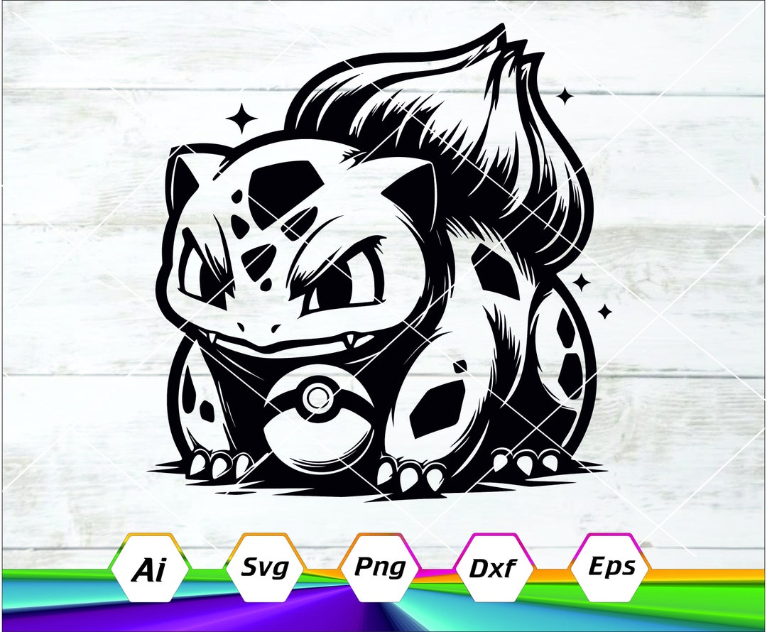 Bulbasaur Svg, Cricut Svg, Silhouette Svg, Cameo Svg, Cut File Svg ...