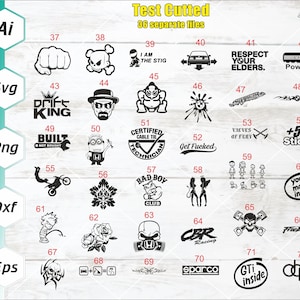 Sticker Bundle Svg, Car Sticker Svg, Car Decal Svg, Bumper Sticker Svg ...