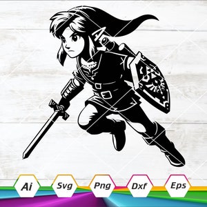 Link Svg, LOZ Svg, Legend of Zellda Svg, Link Charackter Svg, Cricut ...
