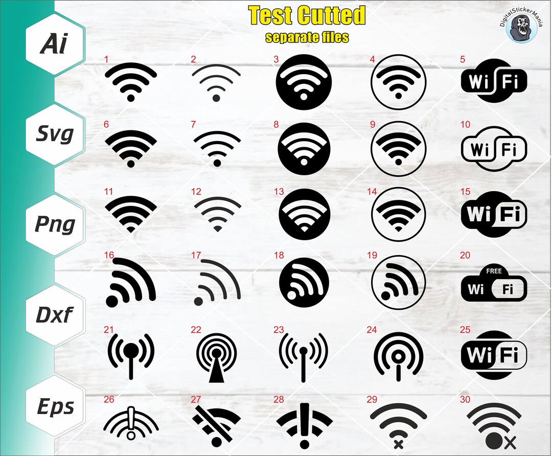 Wifi Signal Svg, Wifi Bundle Svg, Wifi Pack Svg, No Signal Svg, Free ...