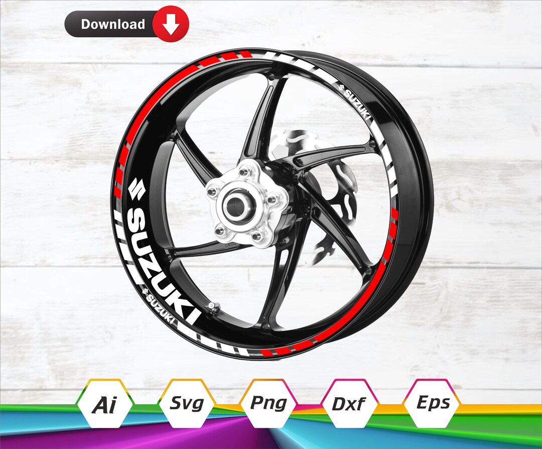 Rim Stripes Digital Vector Svg, Wheel Stickerssuzuki, Rim Stickers, Rim ...