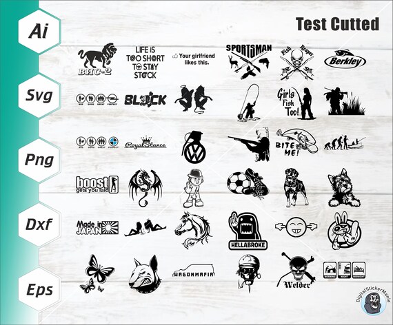 Sticker Bundle Svg Car Sticker Svg Car Decal Svg Bumper - Etsy