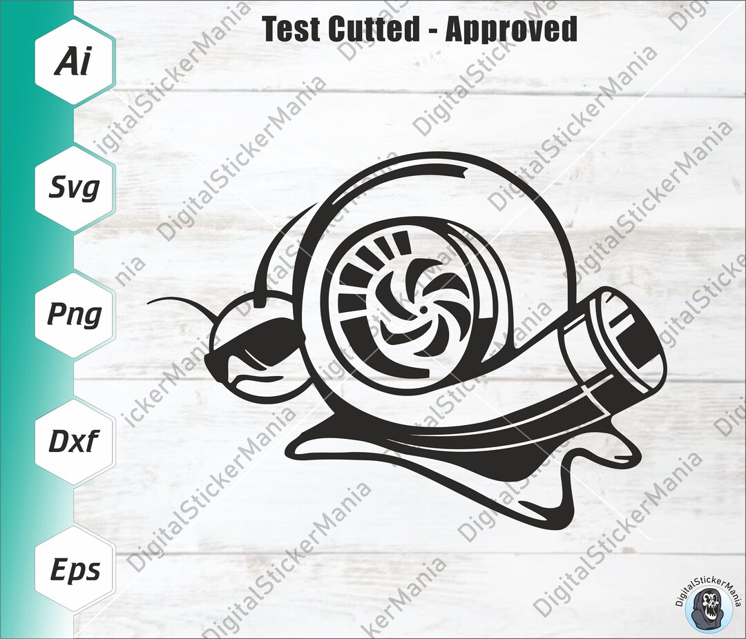 Turbo Snail Svg, Snail With Turbo Shell, Cool Slug, Speed Hustle ...