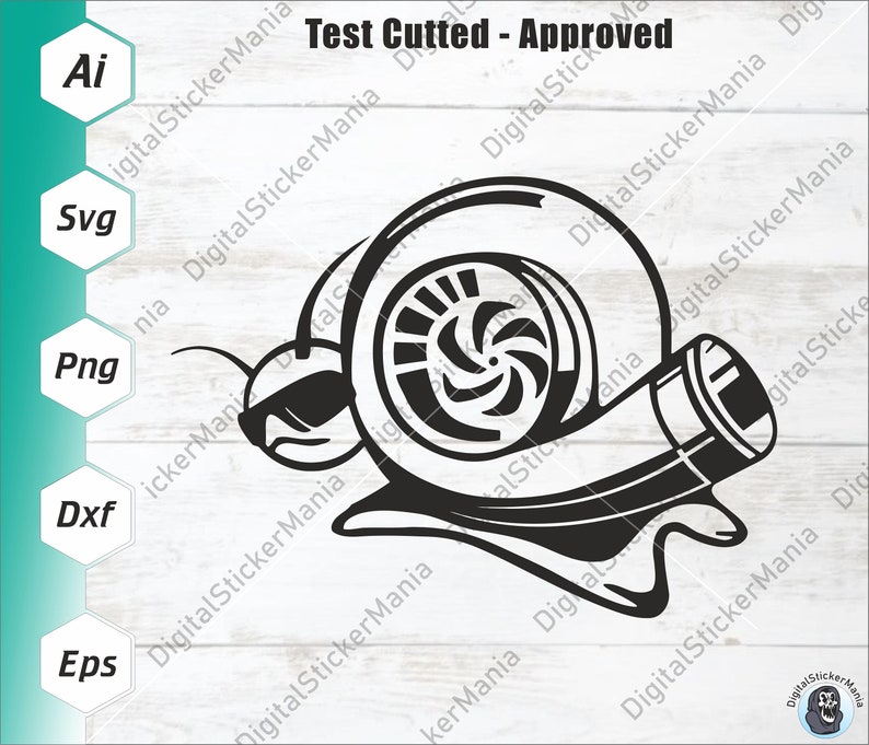 Turbo Snail Svg Snail With Turbo Shell Cool Slug Speed - Etsy