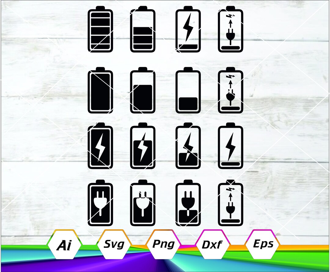 Battery Svg, Battery Level Icons Svg, Battery Png, Battery Cut Files ...