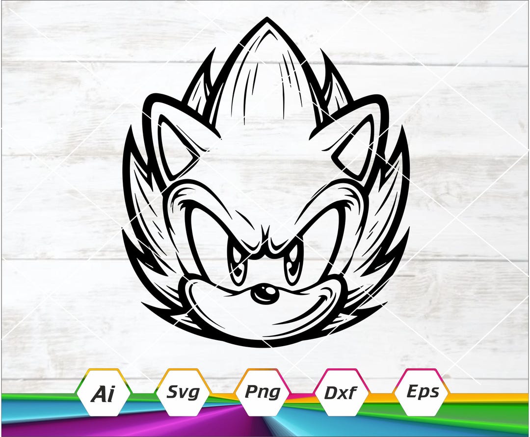 Sonic Svg, Sonic Character Outline Svg, Sonic Outline Svg, Sonic Png ...