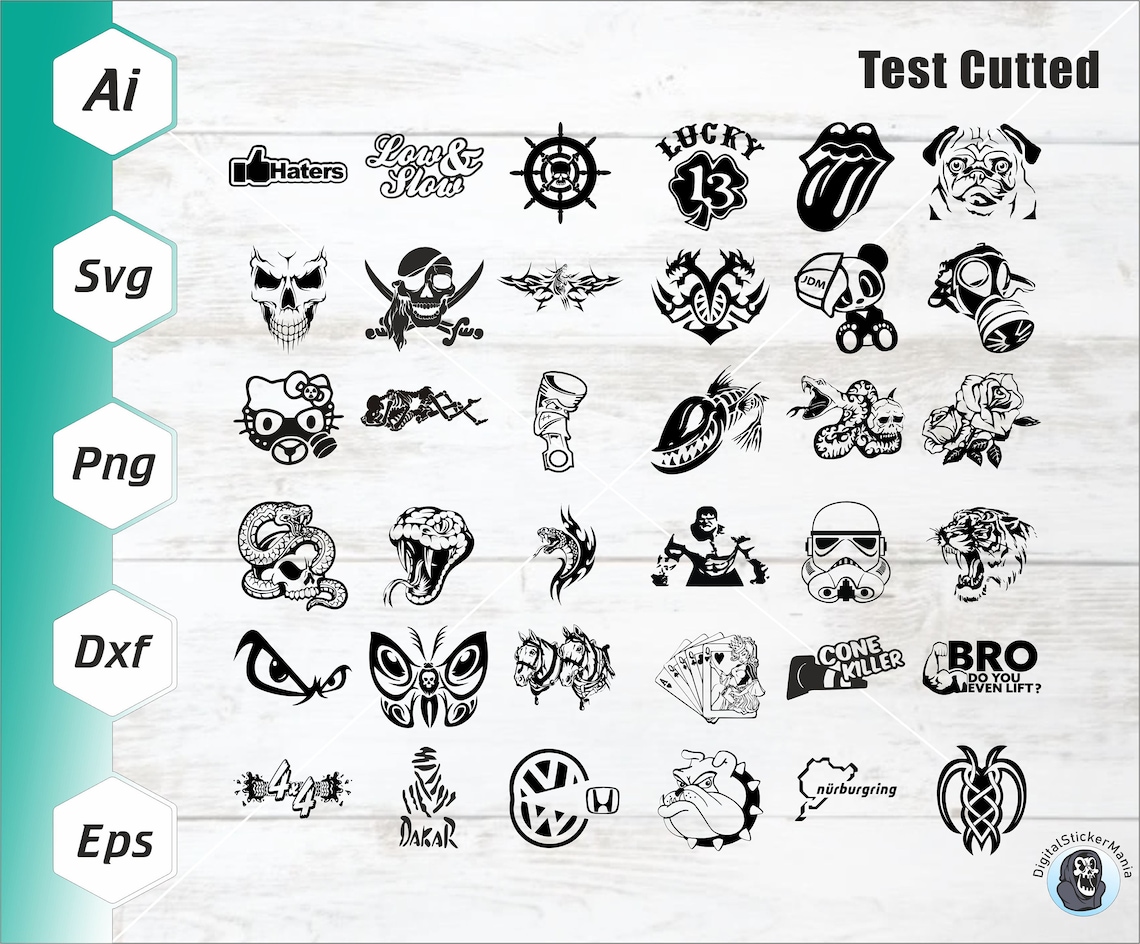 Sticker Bundle Svg Car Sticker Svg Car Decal Svg Bumper - Etsy Canada