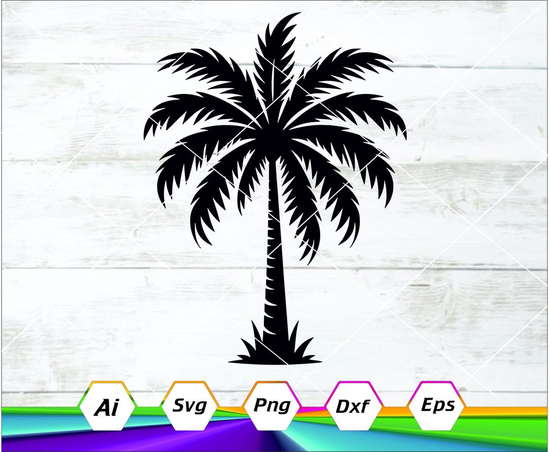 Palm Tree Svg, Palm Tree Dxf, Beach Tree, Digital Download, High ...