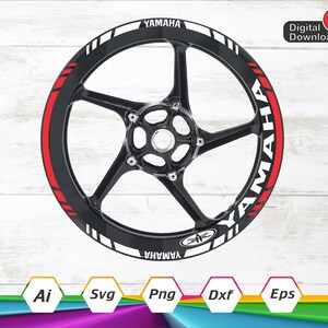 13 Inch Rim Stripes Digital Vector Svg, Wheel Stickersyamaha, Rim ...