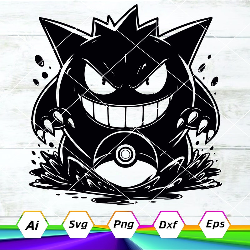 Gengar Svg - Etsy