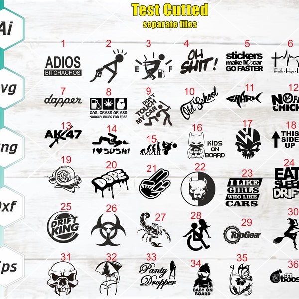 Car Decals Svg - Etsy