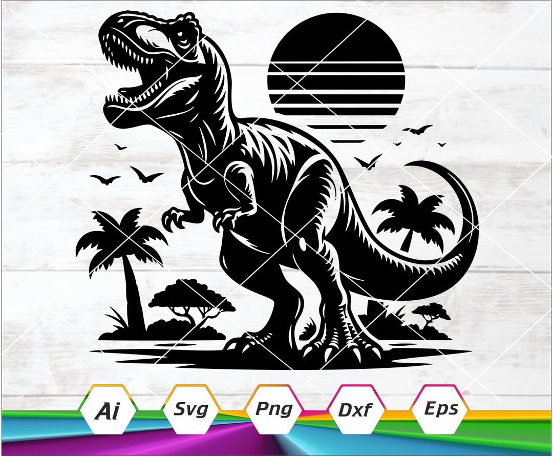 Tyrannosaurus Rex Svg, T-rex Svg Files for Cricut, Trex Tyrannosaurus ...