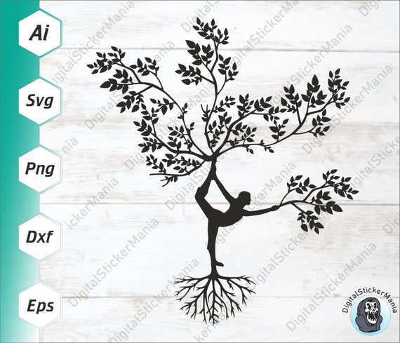 Woman Tree Svg Tree of Life Svg Woman Yoga Tree Pse Cricut - Etsy