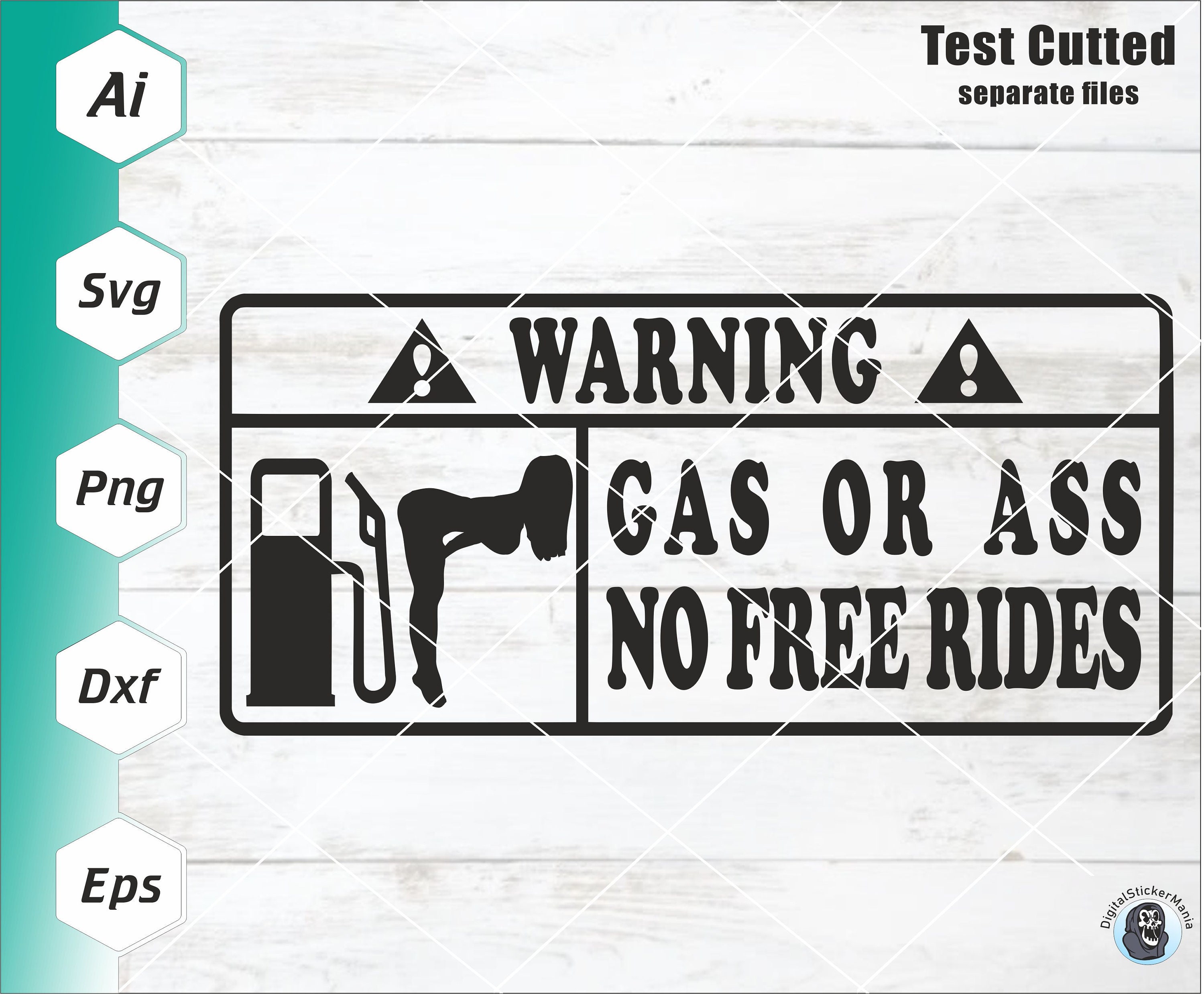 No Free Rides Svg Gas or Ass Svg No Free Rides Svg JDM - Etsy