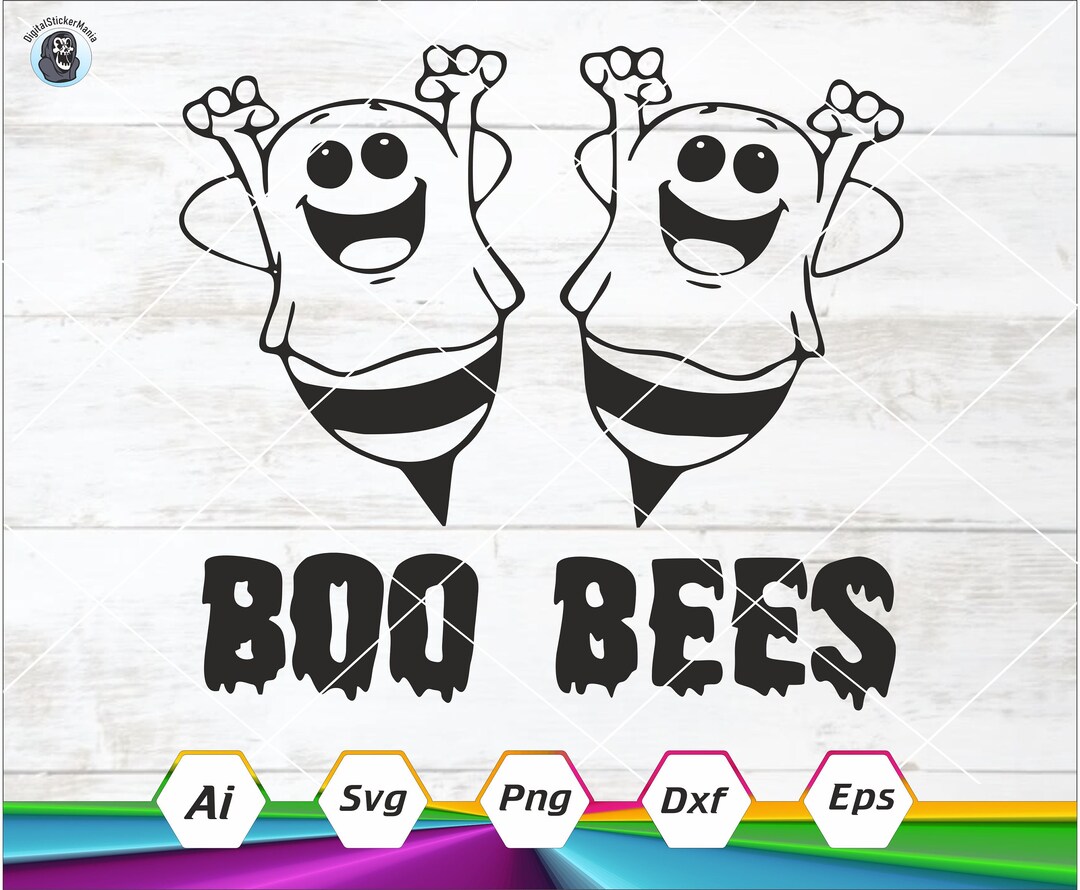 Boo Bees Svg, Ghost Bee, Scary Bees, Bees With Blankets, Scary Bees ...