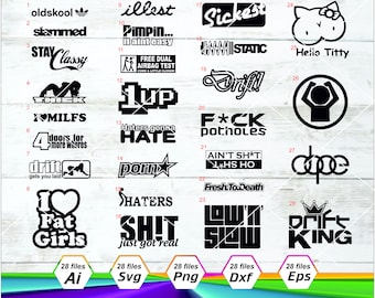 Sticker Bundle Svg, Car Sticker Svg, Car Decal Svg, Bumper Sticker Svg ...