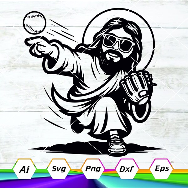 Jesus Baseball Svg - Etsy