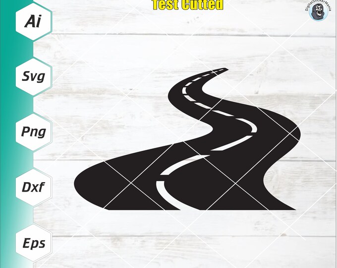 Road SVG, Road Clipart, Highway Svg, Road Silhouette, Asphalt Road Svg ...